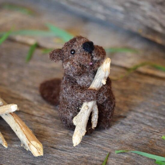 Felted Beaver - Bear Creek Felting