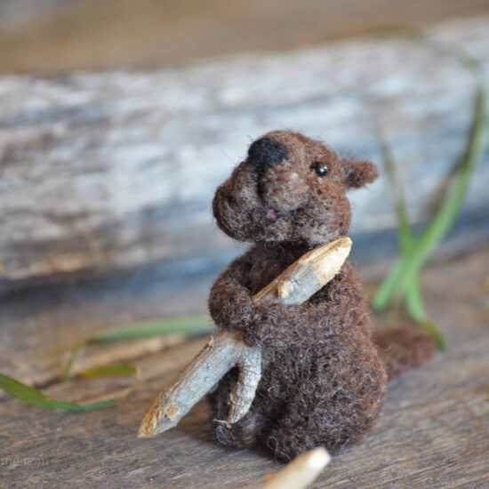 Felted Beaver - Bear Creek Felting