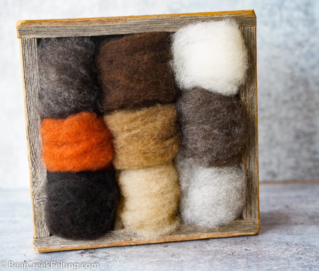 Natural Colors Wool Sampler - Bear Creek Felting