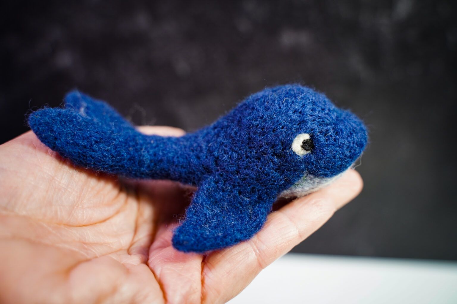 Whale Needle Felting Kit a DIY craft for beginners in Needle Felting