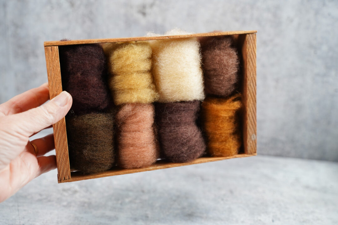 Brown Wool Sampler - Bear Creek Felting