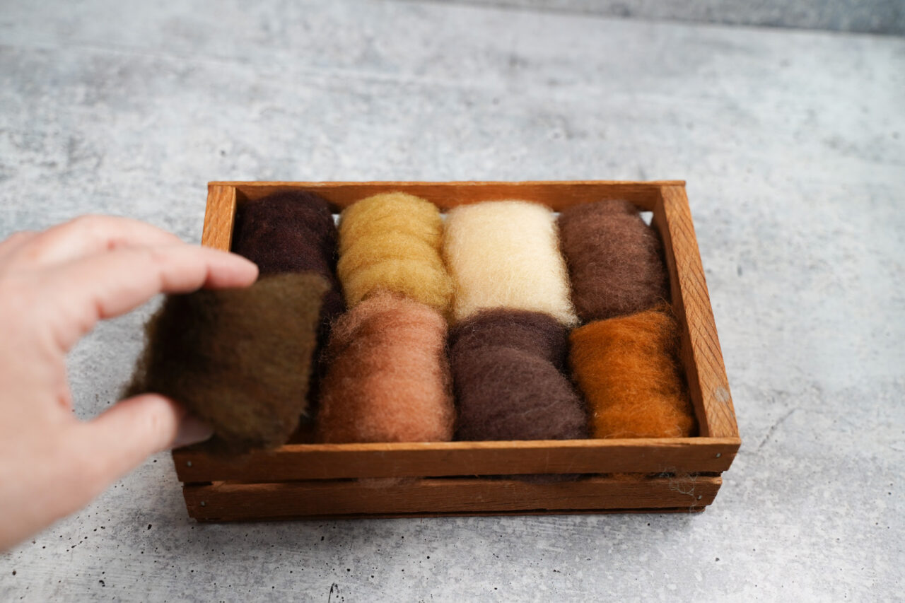 Brown Wool Sampler - Bear Creek Felting