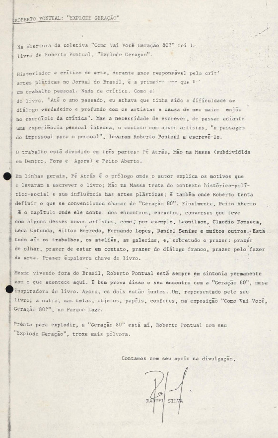 Roberto Pontual “Explode Geração” – Acervo Memória Lage