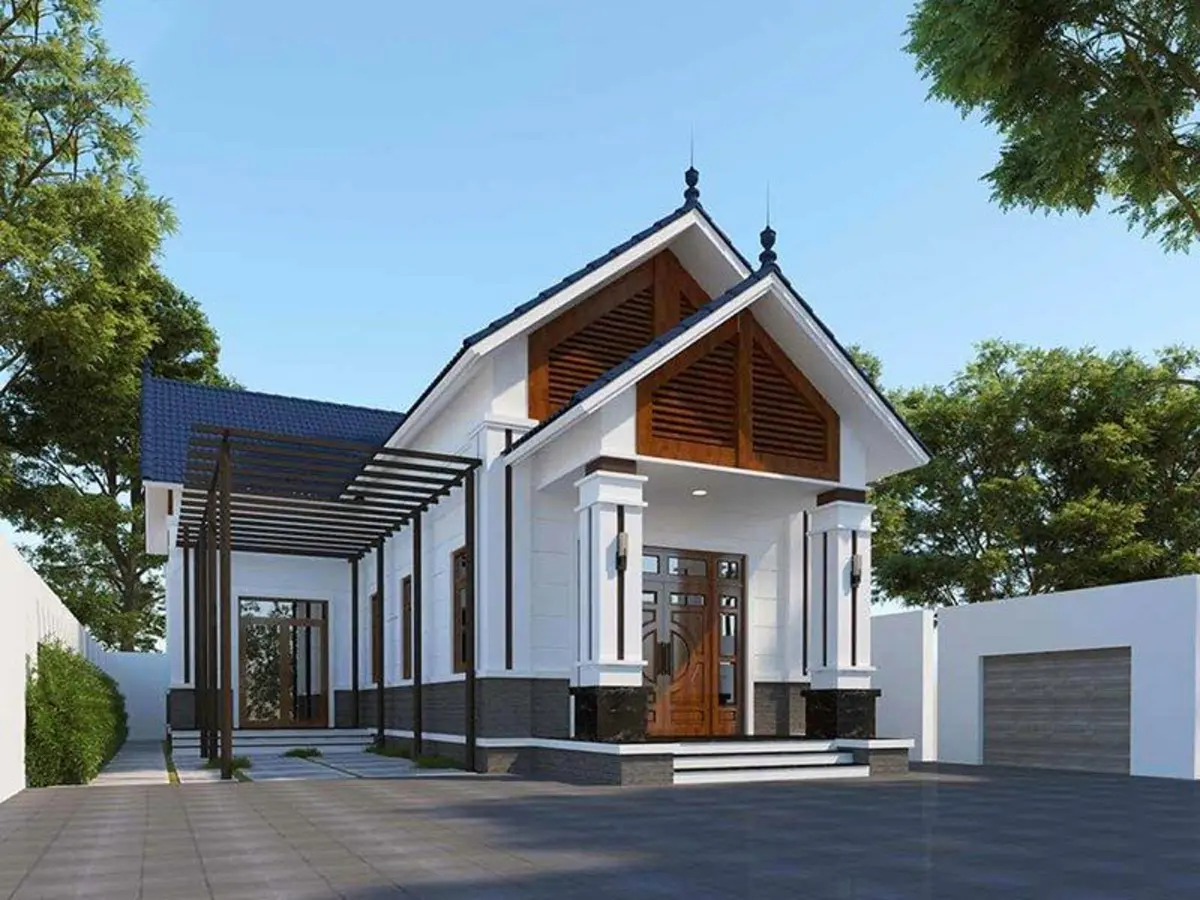 Mẫu nhà cấp 4 sân vườn đẹp, thoáng mát và đáng xây nhất hiện nay ...